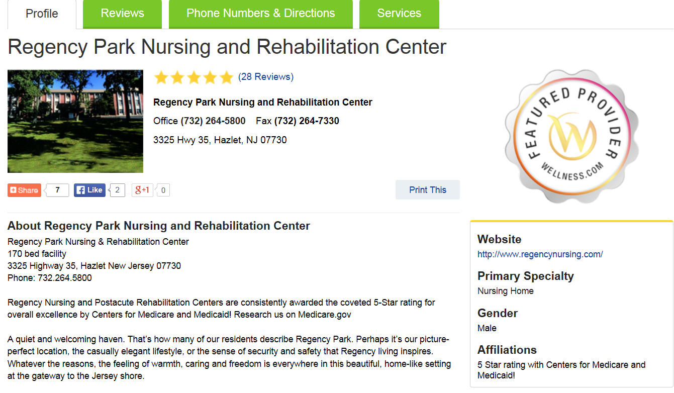 Regency Park Nursing Achieves New Online Benchmark For Excellence ...