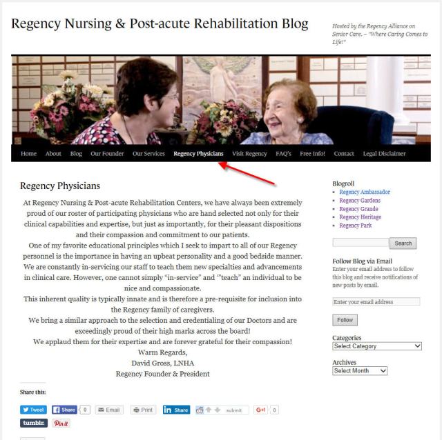 Regency Introduces Our World-Class Physicians Online!! - Regency ...